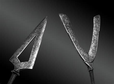 Japanese Arrowheads Called Yanone Or Yajiri Edo Period 1603 1868