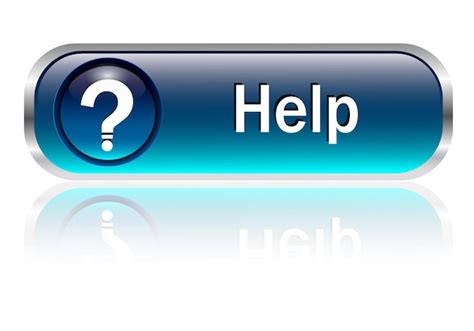 Premium Vector Help Button Icon Blue Glossy With Shadow