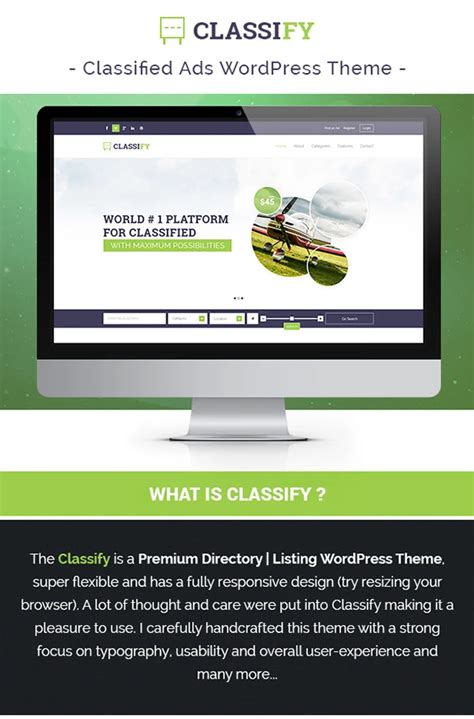 Classify Classified Ads Wordpress Theme Behance