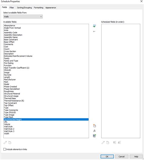 Getting The Parameters Identity Of Schedulable Fields Of Revit