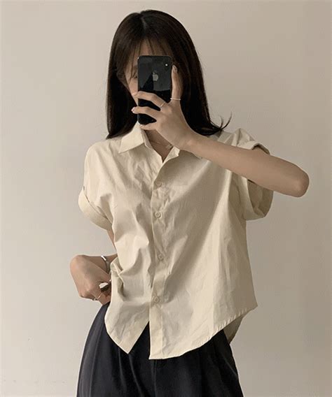 [비침x 필수 코디템 ] 카이 봄 파스텔 베이직 롤업 여름 반팔 롱 코튼 셔츠 8color 에이블리