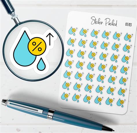 Humidity Planner Sticker Humidity Icon Sticker Humidity Sticker Etsy