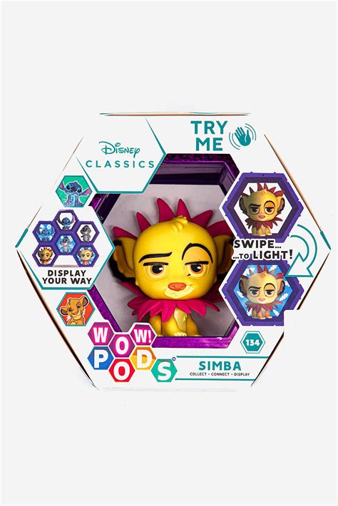 Wow Pods Disney Classics Simba Light Up Collectible Figure Yellow Red