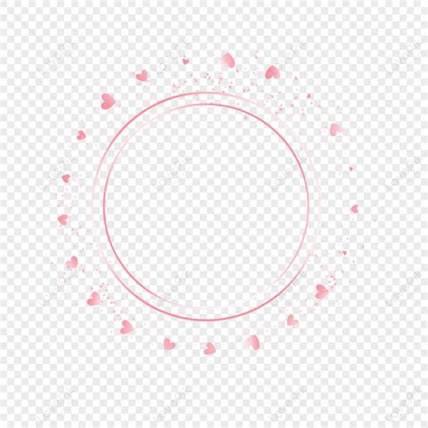 圓形愛心金屬玫瑰金邊框金屬愛心圓形邊框金屬邊框psd圖案素材免費下載，可愛卡通圖片，尺寸1200 × 1200px Lovepik