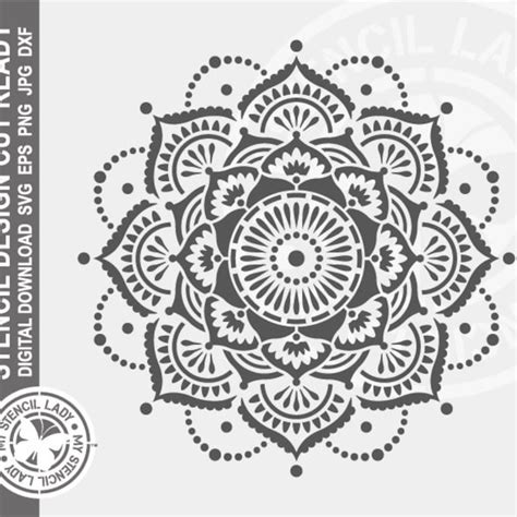 Dot Mandala Stencil Etsy