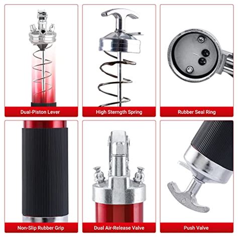 Pindex Grease Gun 8000 Psi Professional Pistol Grip With Flexible Hose