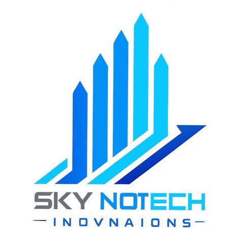 Skytech Innovations Logo Futuristic Design With Upward Blue Lines