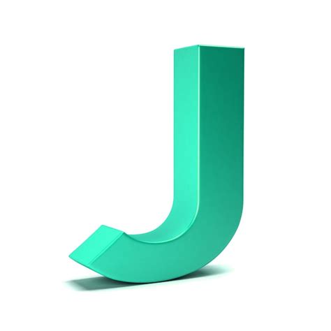 Premium Photo J Letter Icon 3d Render Illustration