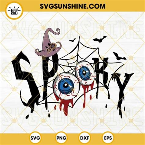 Spooky SVG Horror Spooky Halloween SVG PNG DXF EPS Cut Files For