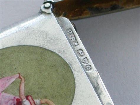 Edwardian Silver Enamel Dancing Girl Vesta Rolason Bros Bada