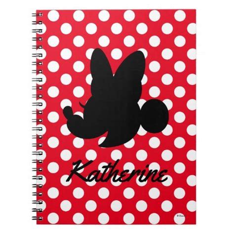 Personalized Mickey And Minnie Silhouette Notebook Zazzle Disney Notebook Minnie Mouse Ts