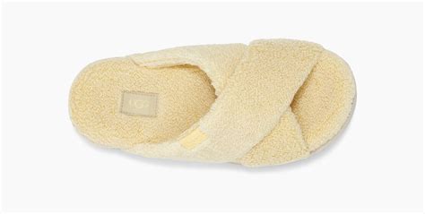 Ugg® Fuzz Sugar Terry Cross Slide For Women Ugg® Uk