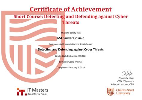 Md Sarwar Hossain On Linkedin Shortcourses Cybersecurity Csu
