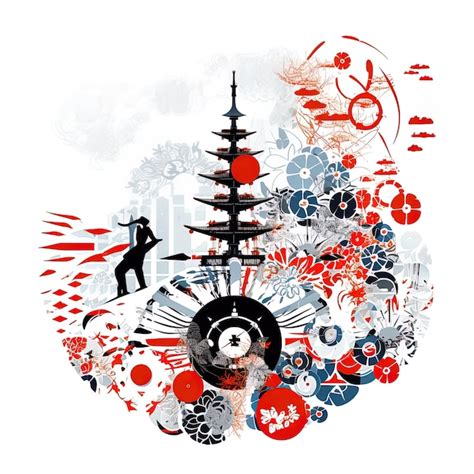 Premium Photo A Drawing Of A Person With A Clock And A Tree With A Person On It