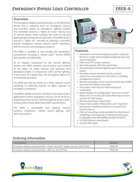 Emergency Bypass Load Controller Ereb A