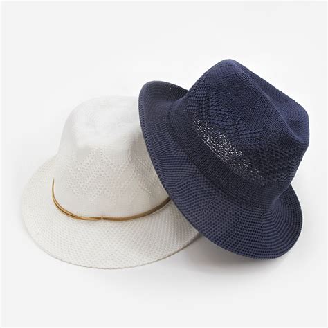 Classic Customize Packable Cuban Fedora Panama Hats Short Brim Trilby