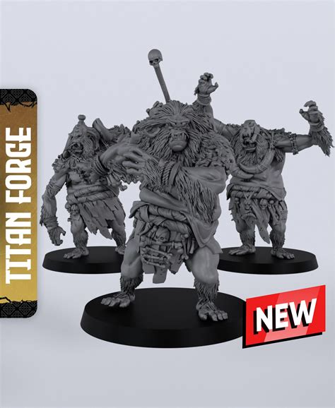 Ogre Yetis With Free Dragon Warhammer 5e Dnd Inspired For Rpg And