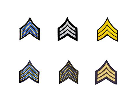 Pair Of Sergeant Chevron Patches Emblems Cal Uniforms