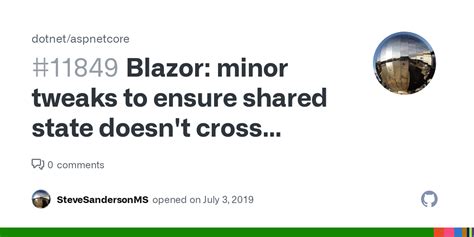 Blazor Minor Tweaks To Ensure Shared State Doesnt Cross Circuits