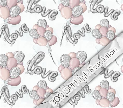 Girly Digital Paper Love Patterns Valentine Papersfashion Etsy