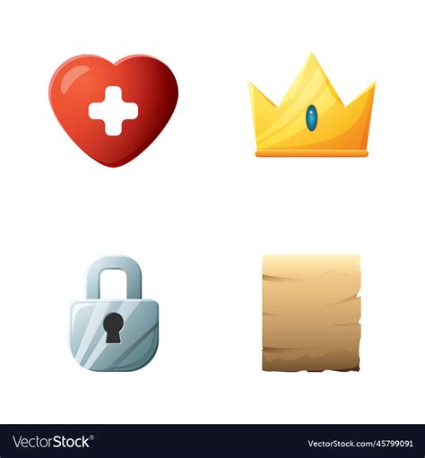 game ui assets set gaming user interface icons vector image