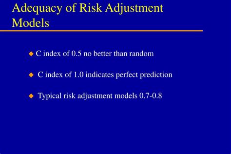 Ppt Evaluating Risk Adjustment Models Powerpoint Presentation Free