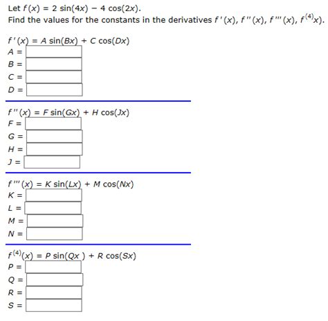 Solved Let F X Sin X Cos X M Find The Values Chegg Com