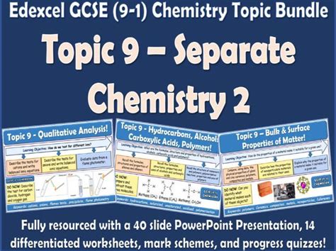 Edexcel GCSE Chemistry Topic Bundle Teaching Resources