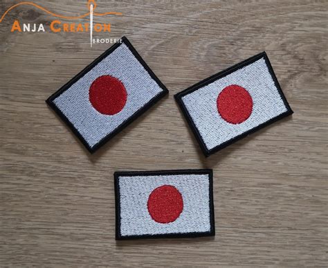 Écusson thermocollant patch à coudre ou à coller Drapeau Japon cm Etsy France