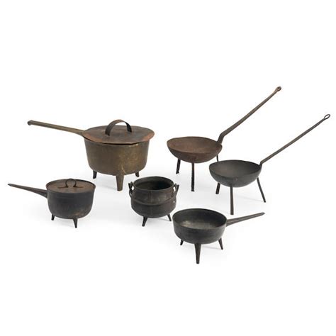 Bonhams Skinner Six Skillets And Pots America Or Europe 18th And 19th Century