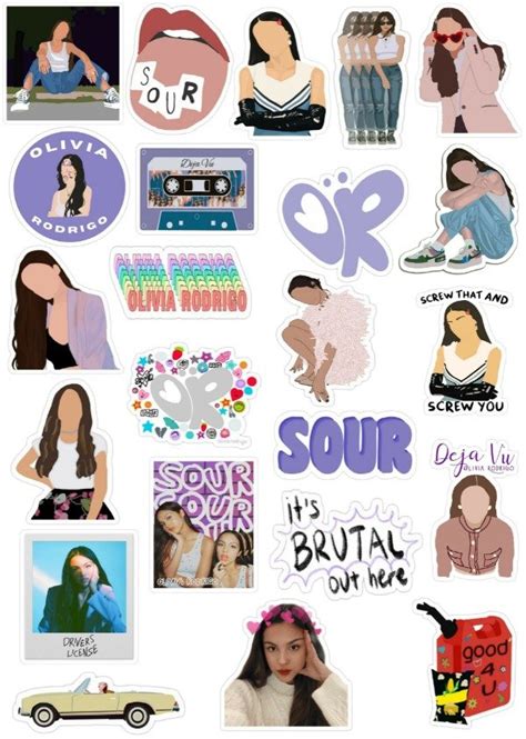 Etiquetas Escolares Olivia Rodrigo Pegatinas Bonitas Escolares My XXX Hot Girl
