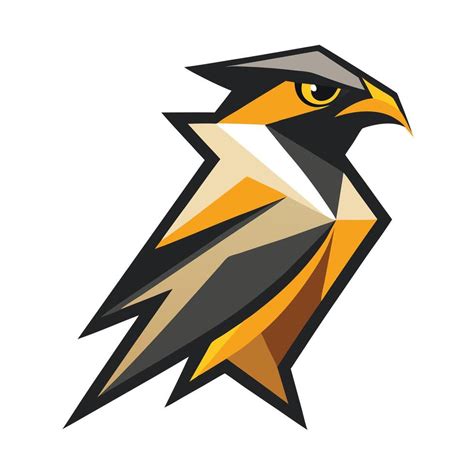 Elegant Stylized Falcon Featuring A Sharp And Abstract Minimalist Style