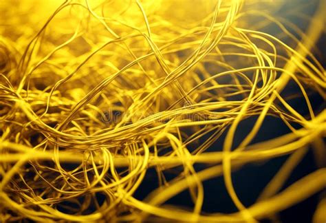 Background Technology Network Yellow Wire Abstract Datum Connection Mesh Tech Blue Design Stock
