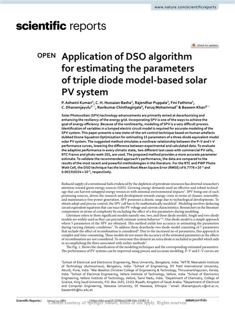 Pdf Application Of Dso Algorithm For Estimating The Parameters Of