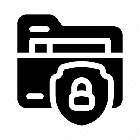 Folder Padlock Secure Protection Security Data Privacy Icon