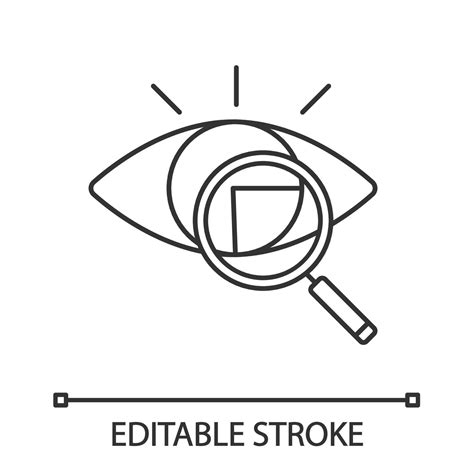 Retina Scan Linear Icon Iris Recognition Thin Line Illustration Eye