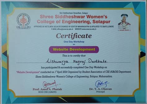 Aishwarya Dantkale On Linkedin Onedayworkshop Websitedevelopment