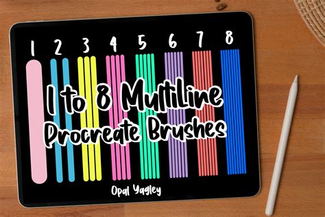 MultiLine Procreate Brushes Graphic By Opal Yagley Creative Fabrica