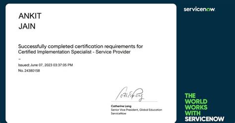 Ankit Jain On Linkedin Certification Cis Servicenowcertification