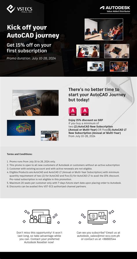 Kick Off Your Autocad Journey Save 15 Off On Autocad And Autocad Lt Software Vst Ecs Phils