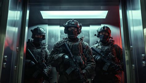 Premium Photo Special Task Force In Uniform Combating Operation