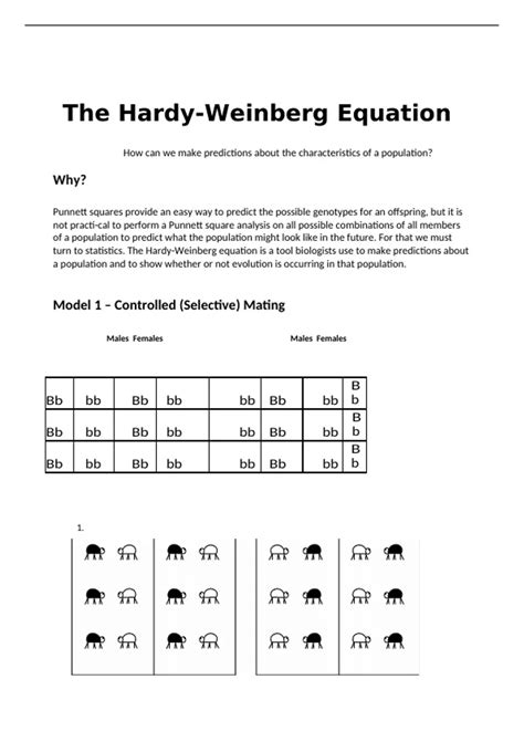 Hardy Weinberg Equation Worksheet Answers A Guide To Population Genetics