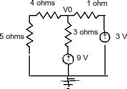 Solved Using Superposition Find V In The Circuit Below Chegg