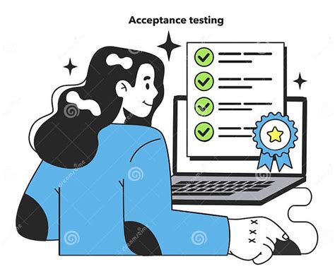 Acceptance Testing Technique Software Testing Methodology Stock Vector Illustration Of Person