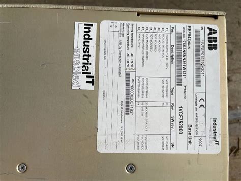 REL 053 ABB REF542Plus Base Unit Electrical Spares Australia