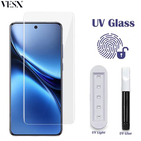 ฟิล์มกระจกกาว Uv รุ่นใหม่ล่าสุด แบบจอโค้ง Vivo X200 X100 X90 X80 X70