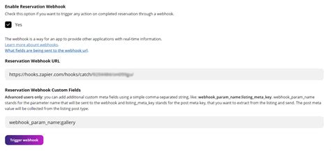Reservation Webhooks Brikk