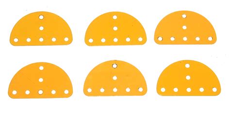 214 Semi Circular Plate Uk Yellow Original X6