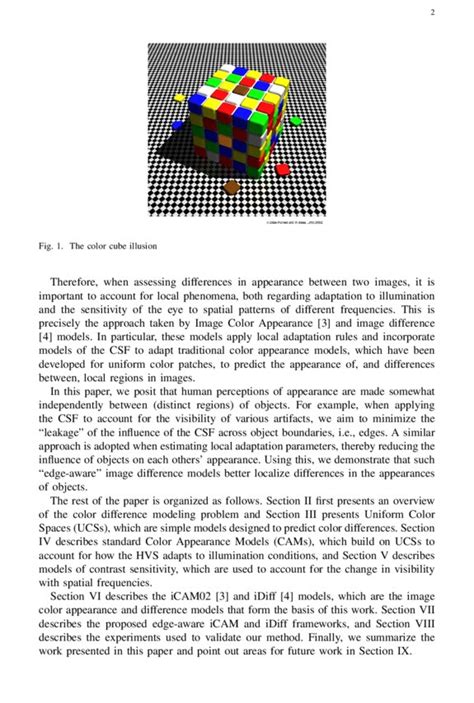 Edge Aware Image Color Appearance And Difference Modeling Deepai