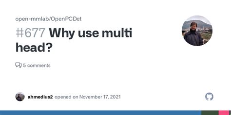 Why Use Multi Head · Issue 677 · Open Mmlabopenpcdet · Github